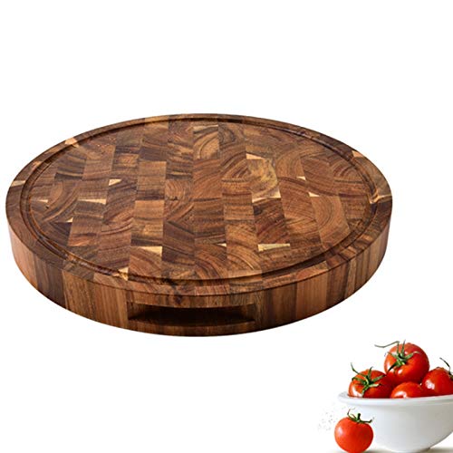 Wood End Grain Cutting Boards Wooden Butcher Block Meat Cutting Wood Thick Board Round Wood Chopping Boards