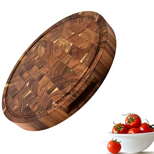 Wood End Grain Cutting Boards Wooden Butcher Block Meat Cutting Wood Thick Board Round Wood Chopping Boards