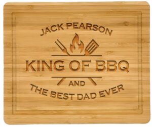 king of bbq men, bbq cutting board, bbq daddy, the best dad ever, customized cutting board for dad, king of the grill, father’s day gift, custom cooking gift, bbq gifts