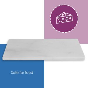 Home Basics 8" x 12" Marble Cutting Board, White