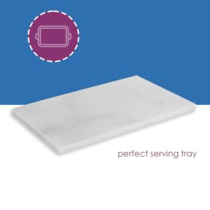 Home Basics 8" x 12" Marble Cutting Board, White