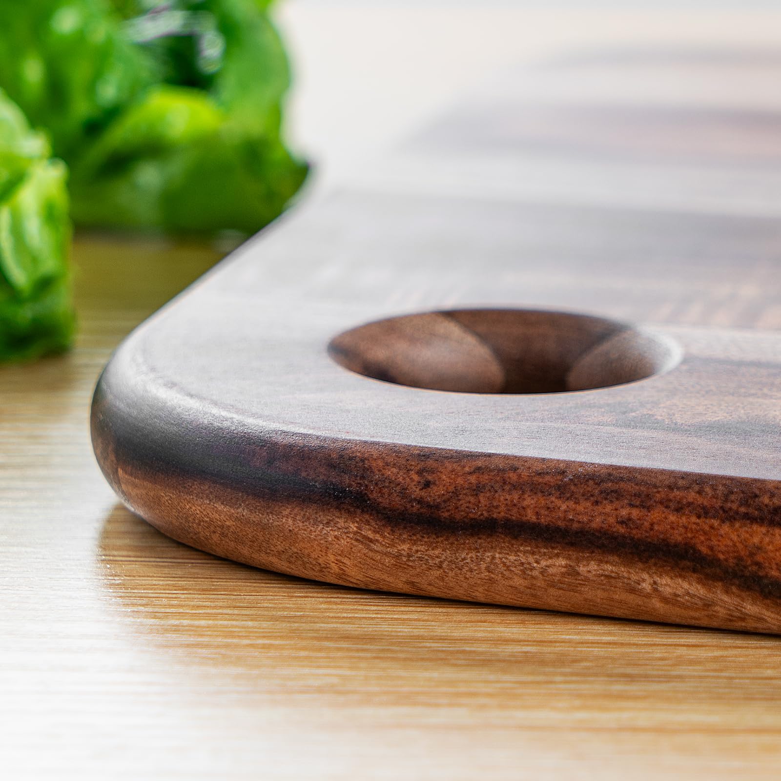 Acacia Wooden Cutting Board,JF JAMES.F Heavy Duty Wood Chopping Boards with Hang Hole, Thick Reversible Cutting Boards Serving Tray for Kitchen, Meat and Cheese Vegetables(18.11 x 11.81 x 0.71 in)