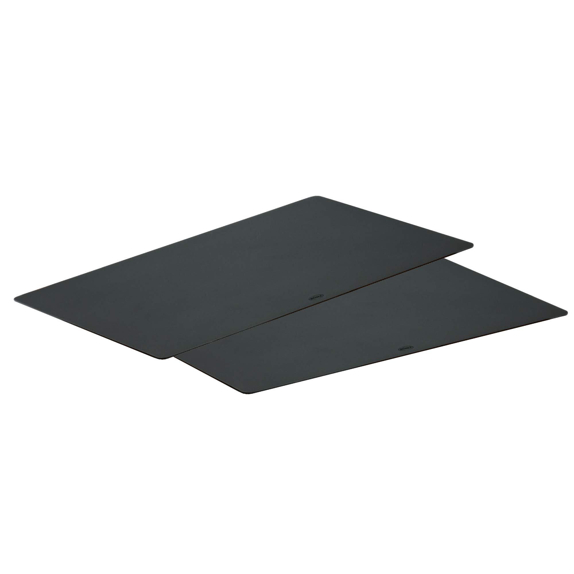 Rösle Flexible and Space-Saving Black Cutting Mat, Set of 2, 14" x 10 in" - Knife-Protecting Top Side and Non-Slip Underside