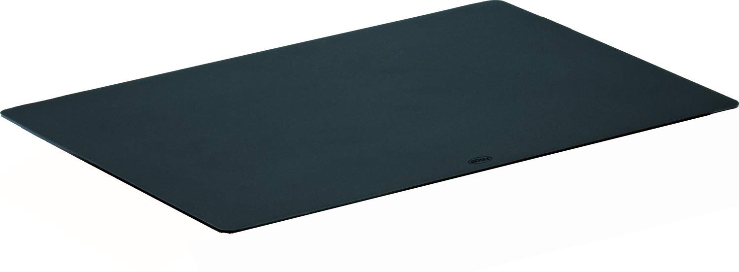 Rösle Flexible and Space-Saving Black Cutting Mat, Set of 2, 14" x 10 in" - Knife-Protecting Top Side and Non-Slip Underside