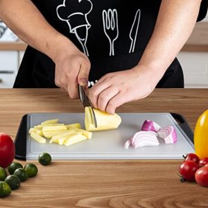 Plastic Cutting Board, Cutting Board for Kitchen Dishwasher Available, Chopping Board with Juice Groove, L, Empune