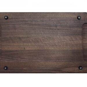 All Dark Black Walnut Cutting Board 15 x 10 with built in handles and Rubber Feet