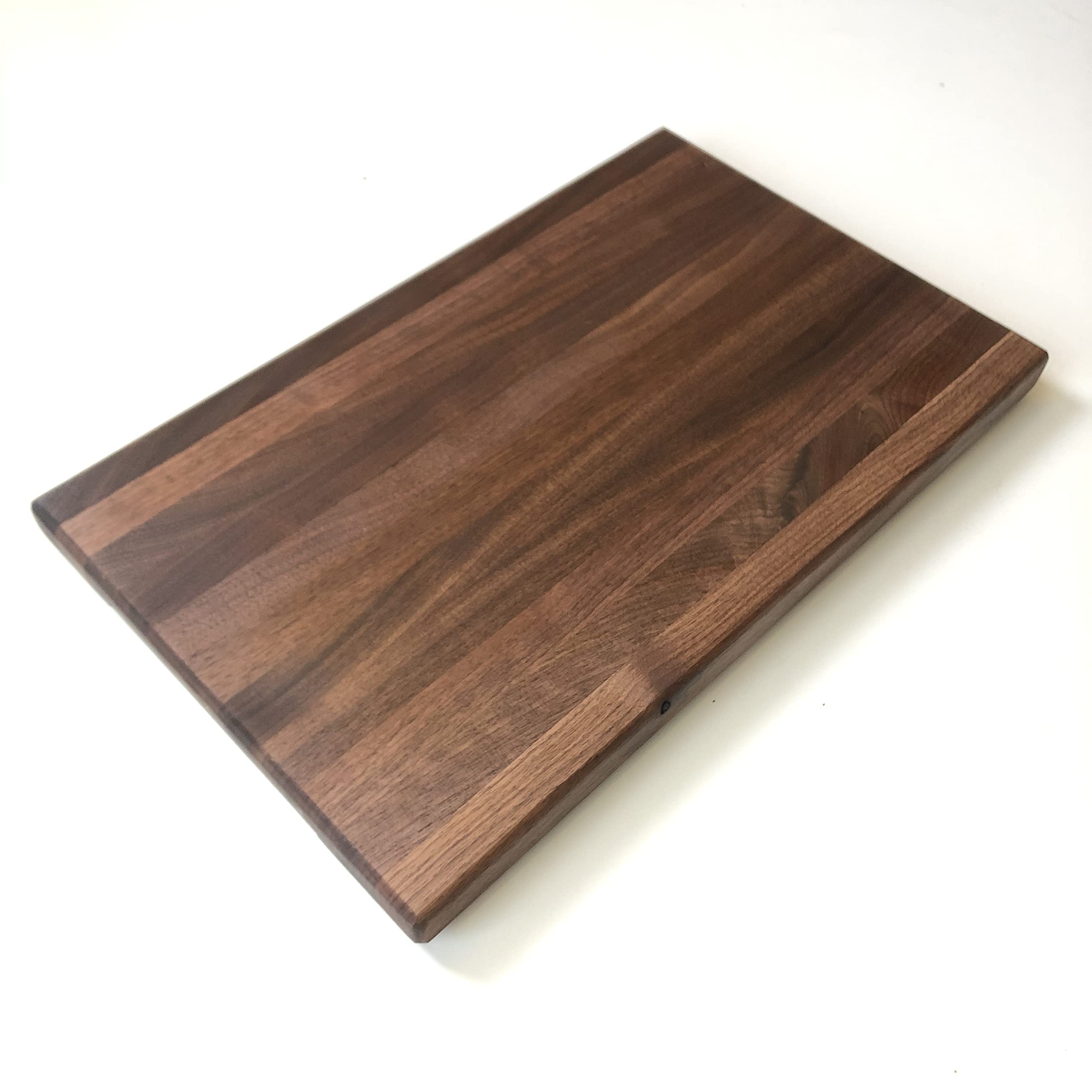 All Dark Black Walnut Cutting Board 15 x 10 with built in handles and Rubber Feet