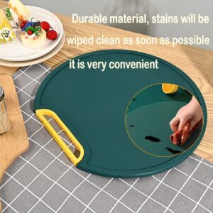 Cutting Board for Chopping, Flexible Large Plastic Cutting Boards Mats for Kitchen, Dishwasher Safe Easy Grip Handle Space Saving, Ergonomic Design, Green