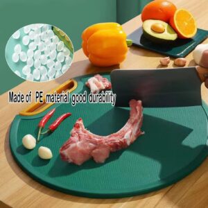 Cutting Board for Chopping, Flexible Large Plastic Cutting Boards Mats for Kitchen, Dishwasher Safe Easy Grip Handle Space Saving, Ergonomic Design, Green