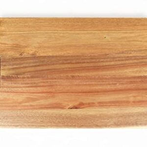 Acacia Wood Cutting Board with Compartments, Cutting Board with Juice Grooves, Charcuterie Board for Meat, Cheese, and Vegetables (Small)