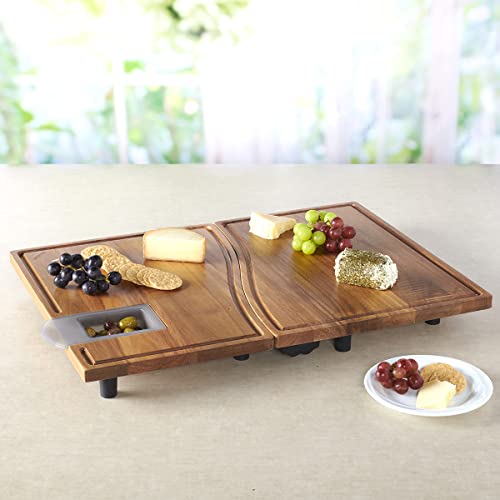 Anchor Hocking SwingBoard Acacia Wood Cutting Board, 6 Piece Set, Meal Prep Station