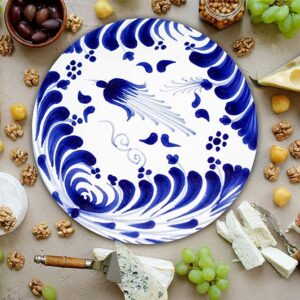 HASTA LA RAIZ | Mexican Handmade Cheese Board covered with resin. Ideal for Charcuterie Platter & Serving Tray. Model: Talavera Dove.