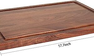 HomeEase Cutting Board for Kitchen, Heavy Duty Wood Cutting Board with Juice Groove, Butcher Block, Cheese Vegetable Charcuterie Board, Kitchen Chopping Board for Meat (Walnut)