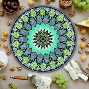 HASTA LA RAIZ | Mexican Handmade Cheese Board covered with resin. Ideal for Charcuterie Platter & Serving Tray. Model: Mandala.