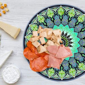 HASTA LA RAIZ | Mexican Handmade Cheese Board covered with resin. Ideal for Charcuterie Platter & Serving Tray. Model: Mandala.