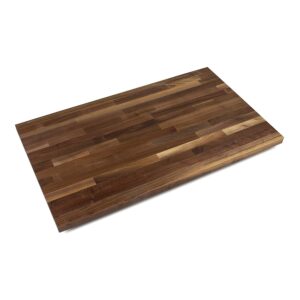 john boos walkct-bl1225-o 1.5" thick 12 x 25 inch blended walnut solid wood space saving countertop island charcuterie board butcher chopping block