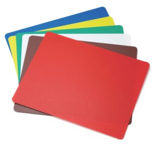 tablecraft products fcb1218a assorted flexible cutting board - 6 / pk