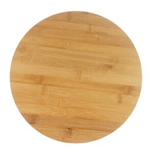 (Set of 12) 12" Round Bulk Plain Bamboo Cheese, Cutting Board | For Customized, Personalized Engraving Purpose | Wholesale Premium Bamboo Board