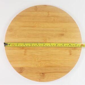 (Set of 12) 12" Round Bulk Plain Bamboo Cheese, Cutting Board | For Customized, Personalized Engraving Purpose | Wholesale Premium Bamboo Board