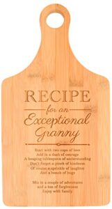 birthday for grandma recipe for an exceptional granny paddle shaped bamboo cutting board