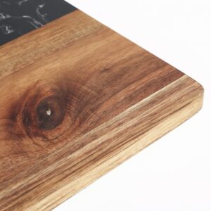 Uniharpa Cutting Board, Acacia Wood Cutting Board Solid Wood Marble Splicing Cutting Board Household Cutting Board for Meat Bread Fruits.