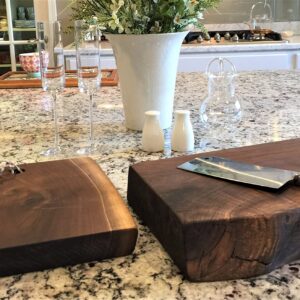 Hickory X Large, Gorgeous, Full-of-Character, Uncommon, Forest-to-Table Solid Double Live Edge Wood Charcuterie/Appetizer/Dessert/Grazing Board. 100% USA Handcrafted. 27 x 14.5 x 1.25"