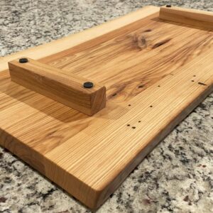 Hickory X Large, Gorgeous, Full-of-Character, Uncommon, Forest-to-Table Solid Double Live Edge Wood Charcuterie/Appetizer/Dessert/Grazing Board. 100% USA Handcrafted. 27 x 14.5 x 1.25"