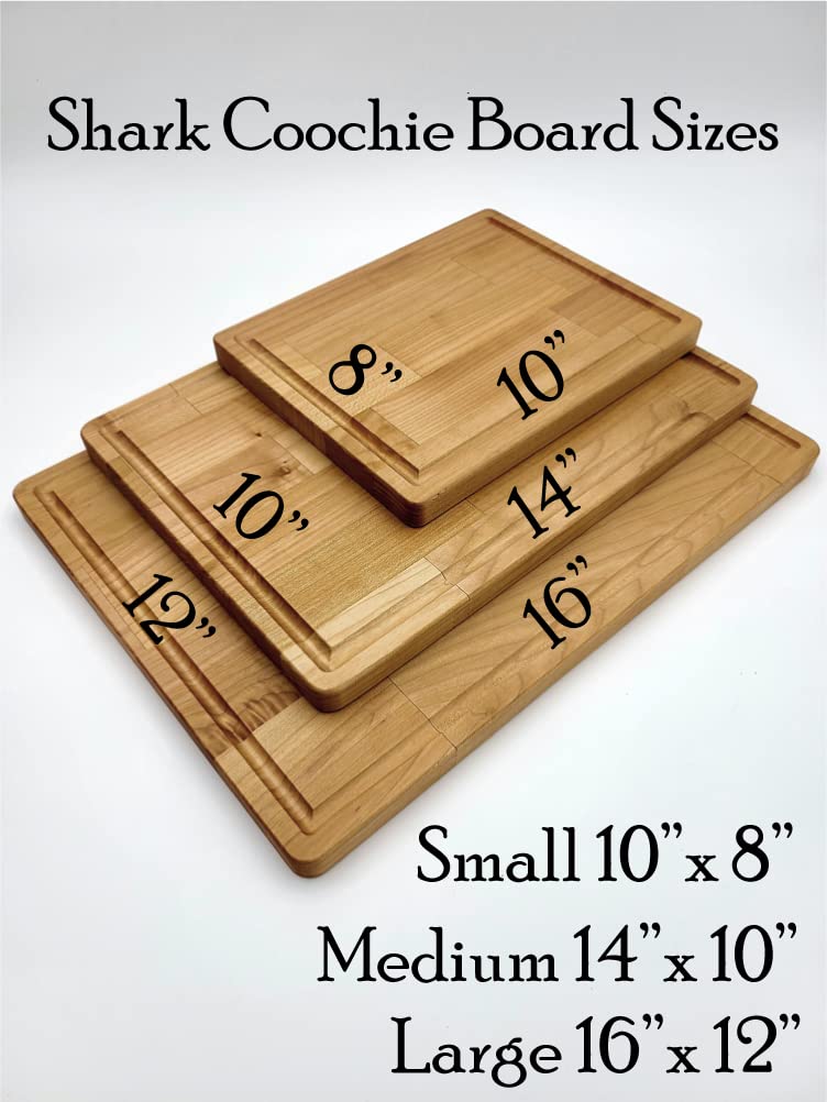 Shark Coochie Board Funny Maple Charcuterie Board - Multiple Designs and Personalization options