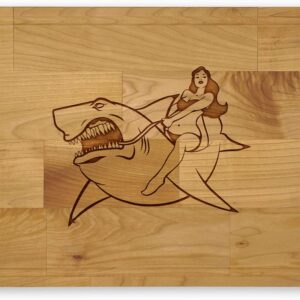 Shark Coochie Board Funny Maple Charcuterie Board - Multiple Designs and Personalization options