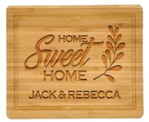 home sweet home engraved cutting board for cook lovers, customized new home housewarming gift, homeowner couple gift ideas, unique anniversary presents, friendship gifts