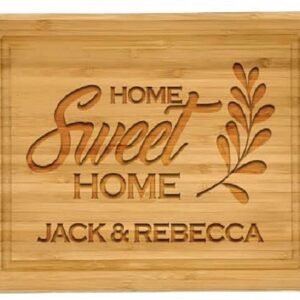 Home Sweet Home Engraved Cutting Board for Cook Lovers, Customized New Home Housewarming Gift, Homeowner Couple Gift Ideas, Unique Anniversary Presents, Friendship Gifts