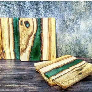 Epoxy Resin Board | Handcrafted River Board, Epoxy Resin Wooden Serving Board Antipasto Platter Charcuterie, Gift Board