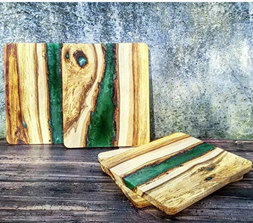 Epoxy Resin Board | Handcrafted River Board, Epoxy Resin Wooden Serving Board Antipasto Platter Charcuterie, Gift Board