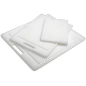 sur la table polypropylene cutting boards, set of 3, white