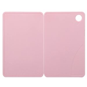 Small Cutting Board, Folding Cutting Board Cutting Boards for Kitchen Plastic Cutting Board Pink Fruit Cutting Board Mini Cutting Boards with Juice Grooves for Kitchen