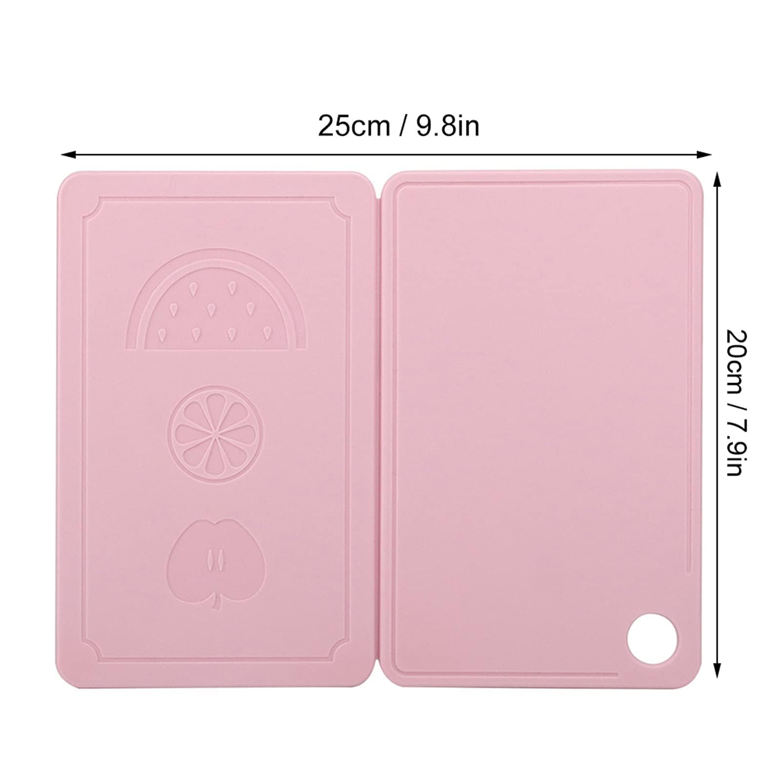 Small Cutting Board, Folding Cutting Board Cutting Boards for Kitchen Plastic Cutting Board Pink Fruit Cutting Board Mini Cutting Boards with Juice Grooves for Kitchen