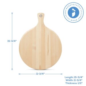 Wooden Cutting Board 16 inch, Pack of 1 Charcuterie Board, Large Round Wooden Cutting Board with Handle, Home Decor, by Woodpeckers