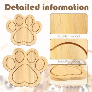 2 Pcs Paw Decorative Cutting Board Wood Serving Board Paw Shaped Wooden Cutting Board Dog Paw Wood Board Wood Charcuterie Boards Decorative Wood Tray for Home Kitchen Decor