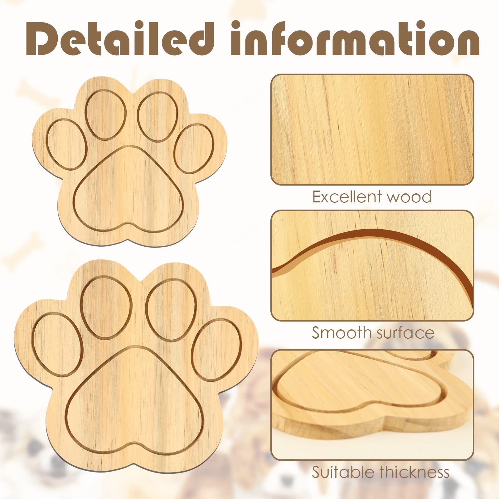 2 Pcs Paw Decorative Cutting Board Wood Serving Board Paw Shaped Wooden Cutting Board Dog Paw Wood Board Wood Charcuterie Boards Decorative Wood Tray for Home Kitchen Decor