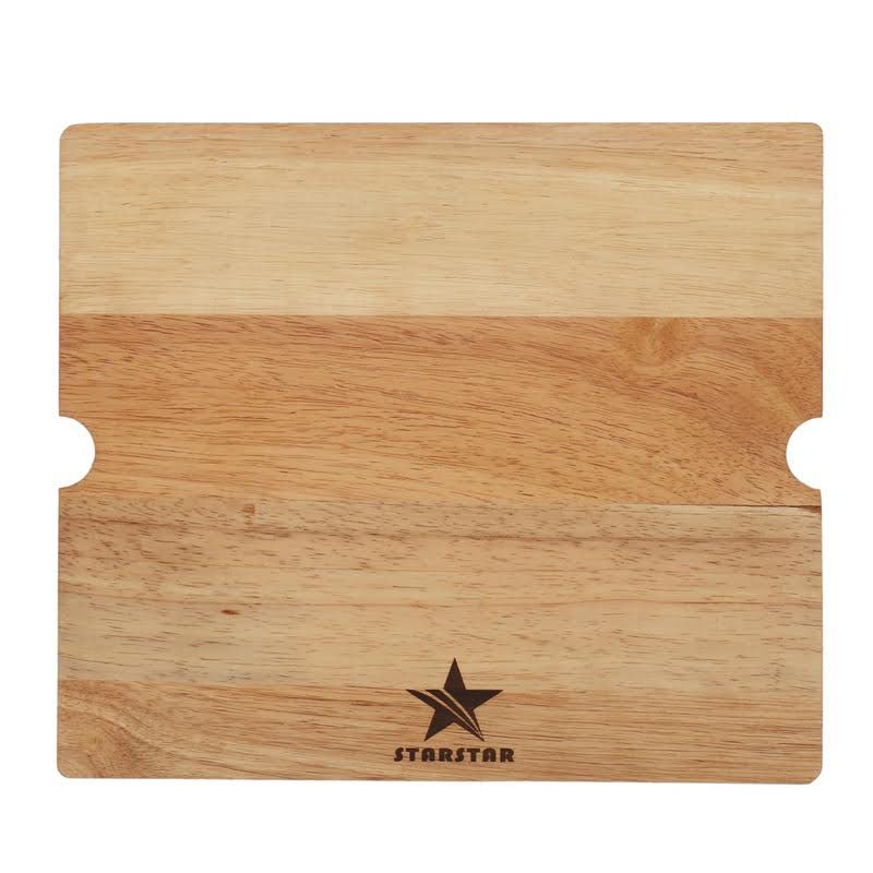 STARSTAR Hardwood Heavy Duty Rubber Wood Cutting Board, Wooden Cutting Board For Kitchen (10.5/8-12.6/8) Yellow