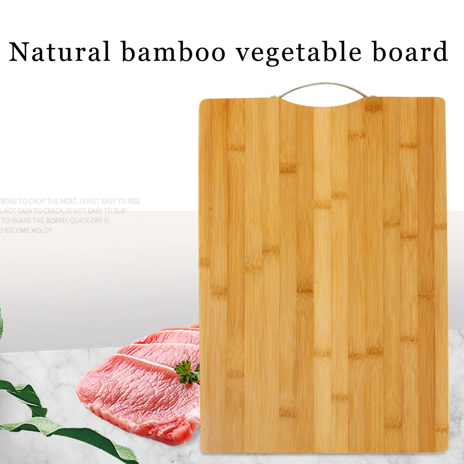 Kitchen Organic Bamboo Cutting Board with Easy Grip Handle，BPA Free Food Safe Wheat straw PP material Cutting Board combination. chinese Cutting Board