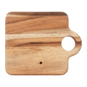 Bloomingville Square Suar Wood Cutting Board with Handle, Natural