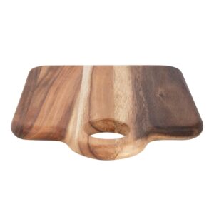 Bloomingville Square Suar Wood Cutting Board with Handle, Natural