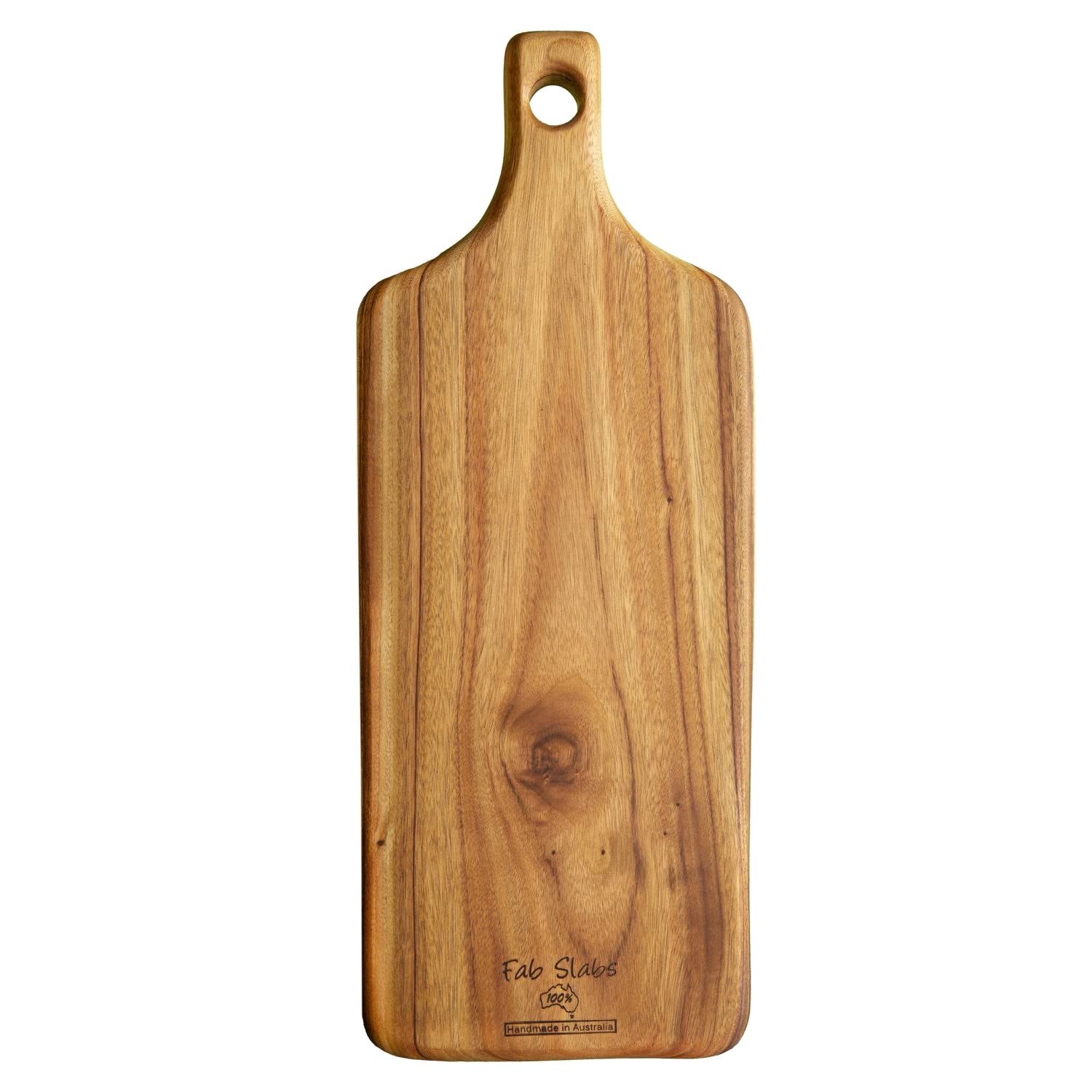 FabSlabs Fab Slabs Natural Wood Large Cutting Board with Handle for Kitchen, Heavy Duty Camphor Laurel Wooden Chopping Board, 19.68" x 7.87"