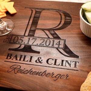 USA Handmade Personalized gifts - Cutting Board - Size SM-XXL Great Display Piece for your Kitchen, or Couples Gifts, Wedding Gifts, Christmas Gifts, Anniversary Gifts for him, or her!