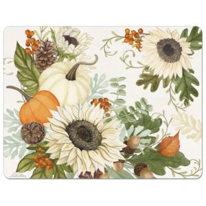 cut n' funnel farmhouse fall designer flexible plastic cutting board mat 15" x 11.5", made in the usa, decorative, flexible, easy to clean