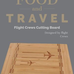 Aviation Bamboo Cutting Board, Jet Silhouettes