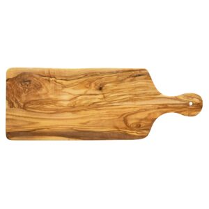 thirteen chefs tramanto wooden cheese serving board, 17 inch long olive wood food platter