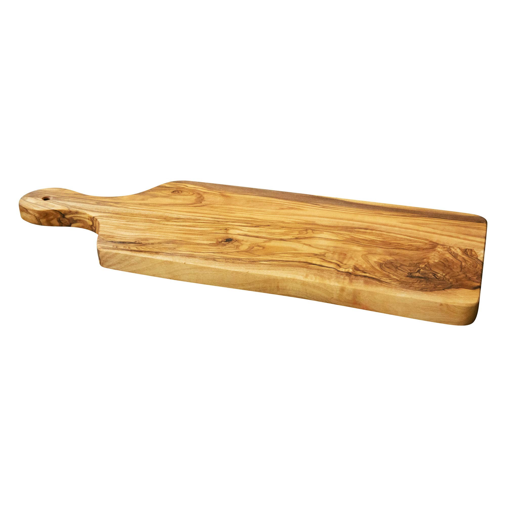 Thirteen Chefs Tramanto Wooden Cheese Serving Board, 17 Inch Long Olive Wood Food Platter