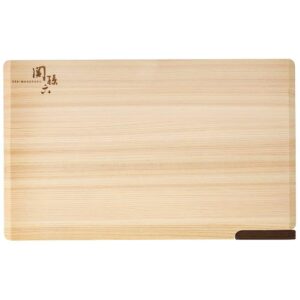 kai corporation ap5226 kai seki magoroku cutting board, cypress, l, 15.4 x 9.4 inches (390 x 240 mm), stand included, made in japan, dishwasher safe